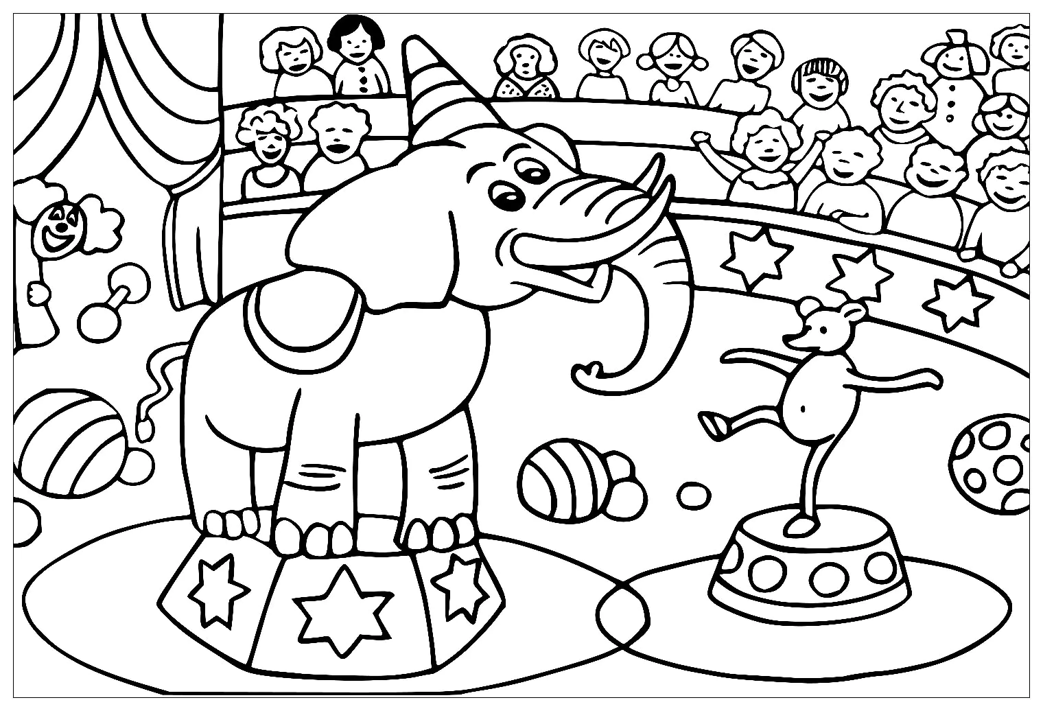coloring pages of the circus